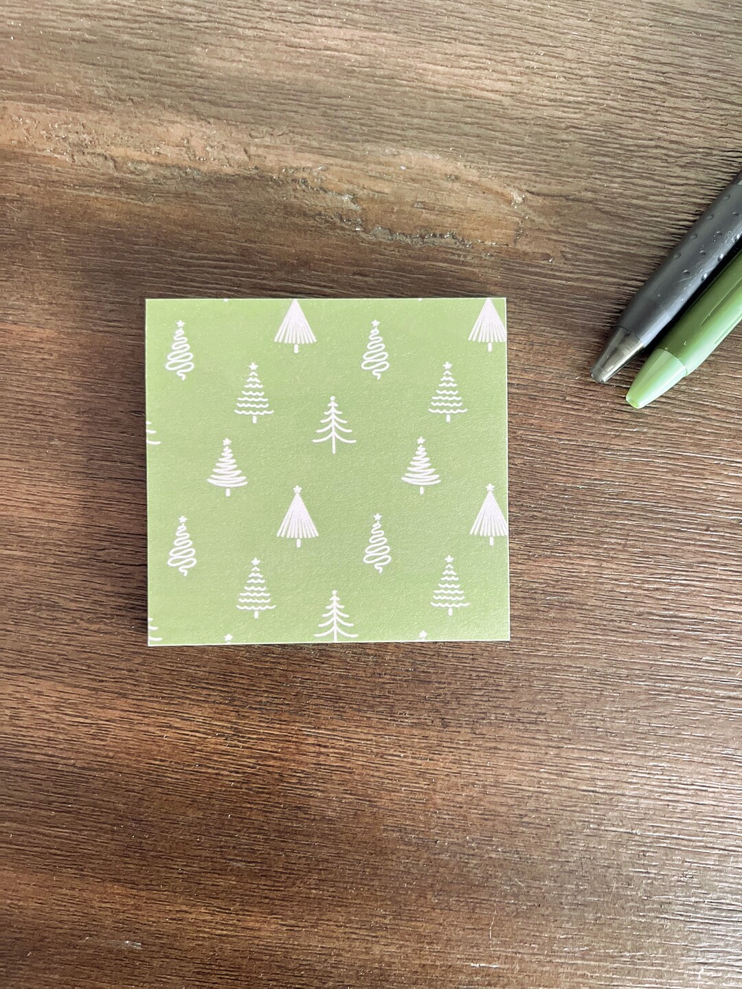 Green Christmas Tree Sticky Notes Little Turkey Shoppe - Etsy