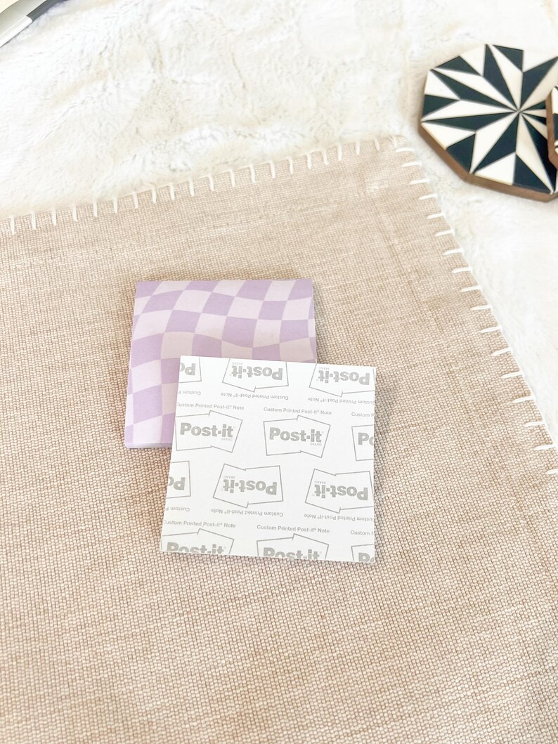 Lavender Checker Sticky Notes | Little Turkey Shoppe | Post-it® Notes ...