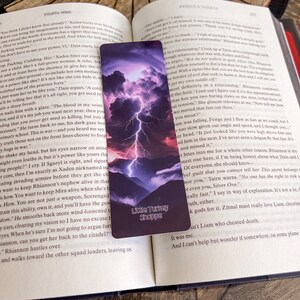 Violet Lightning Bookmark | Little Turkey Shoppe | Fantasy Bookmark ...