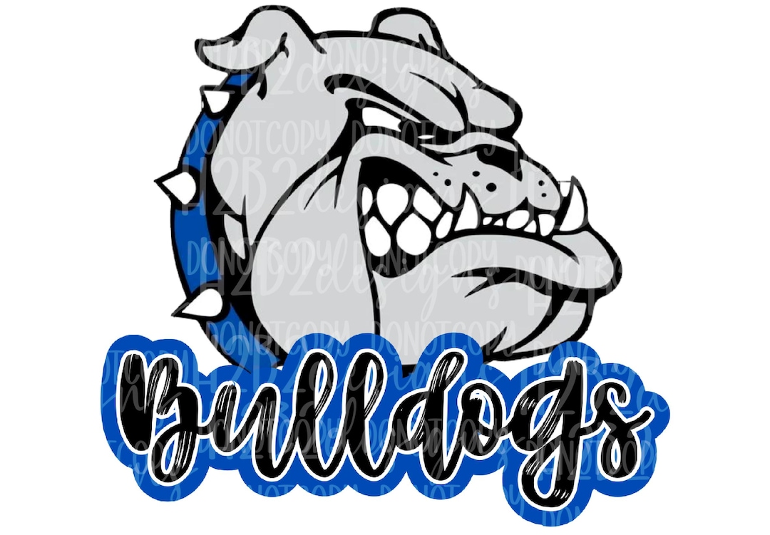 Blue Bulldogs Digital Design Sublimation DTF Design Transparent PNG - Etsy