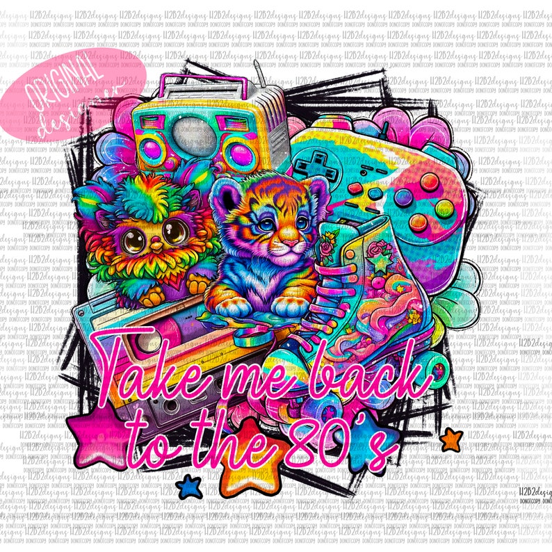 Take Me Back to the 80s Mashup Digital Design Sublimation - Etsy