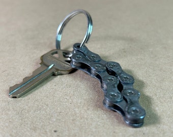 Bike Chain Keyfob, Bike Accessory, Cyclist Gift, Bike Keychain, Metal ...