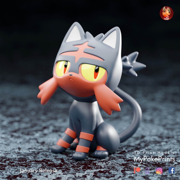 Litten Figure - Etsy