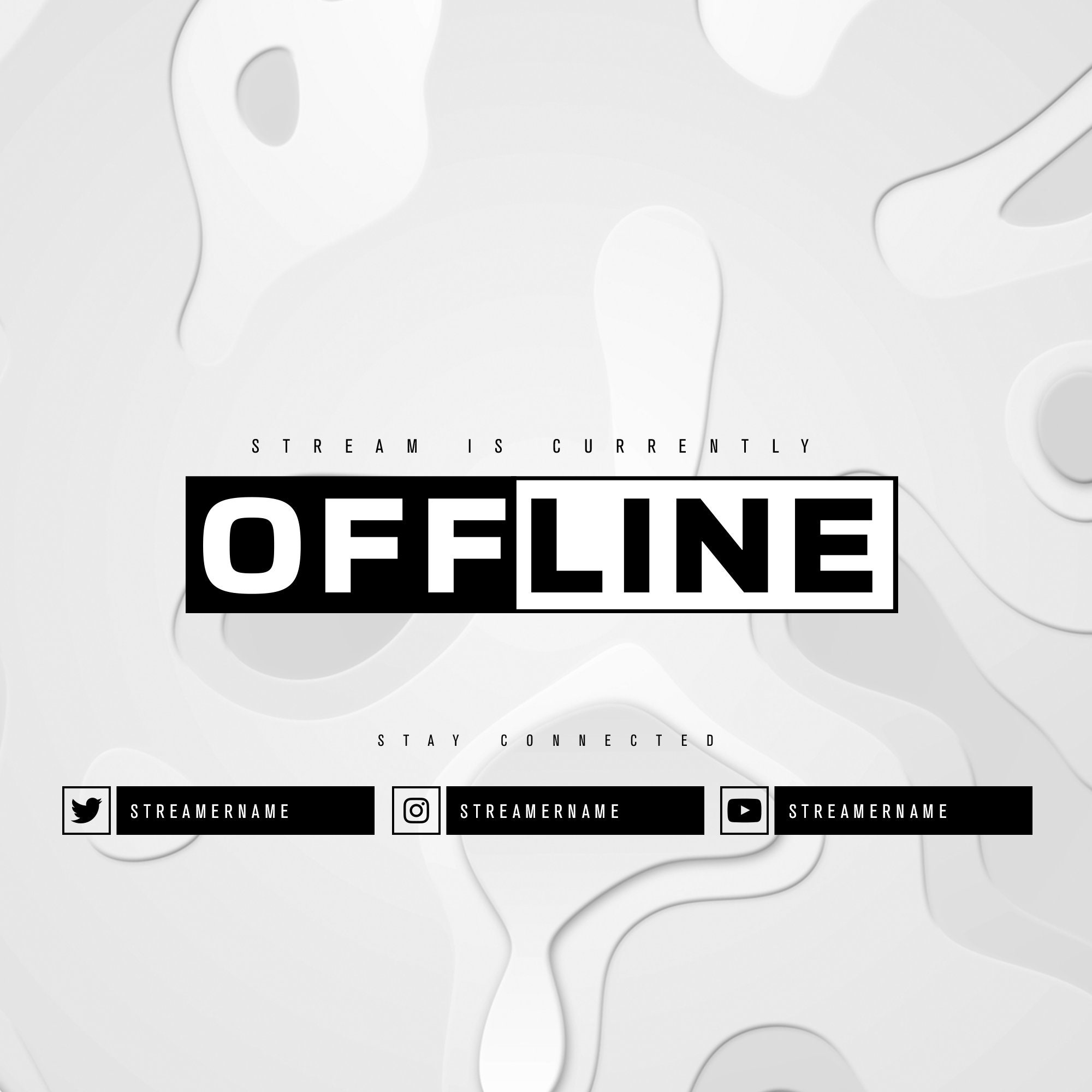 Animated Stream Overlay B&W Pack - WEBM Format - Etsy