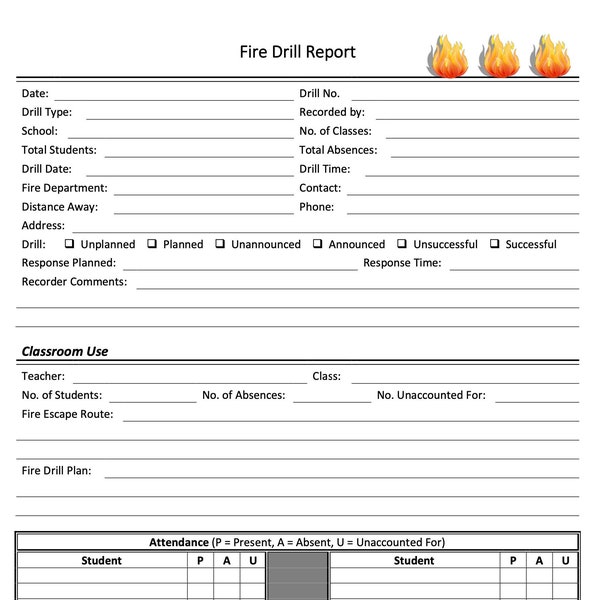 School Safety Drill Template - Etsy
