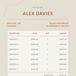 Bill of Sale Invoice Service Product Work Invoice Template Proof of ...