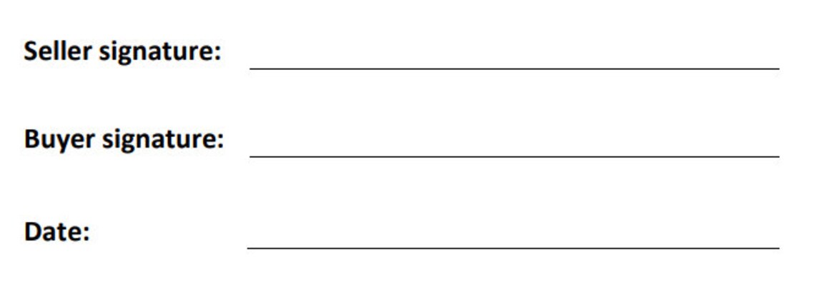 Motorcycle Bill of Sale Motorbike Quadbike Sale Contract Auto ...