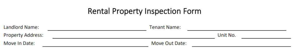 Rental Inspection Report Form Landlord Letting Agent Agency Company ...