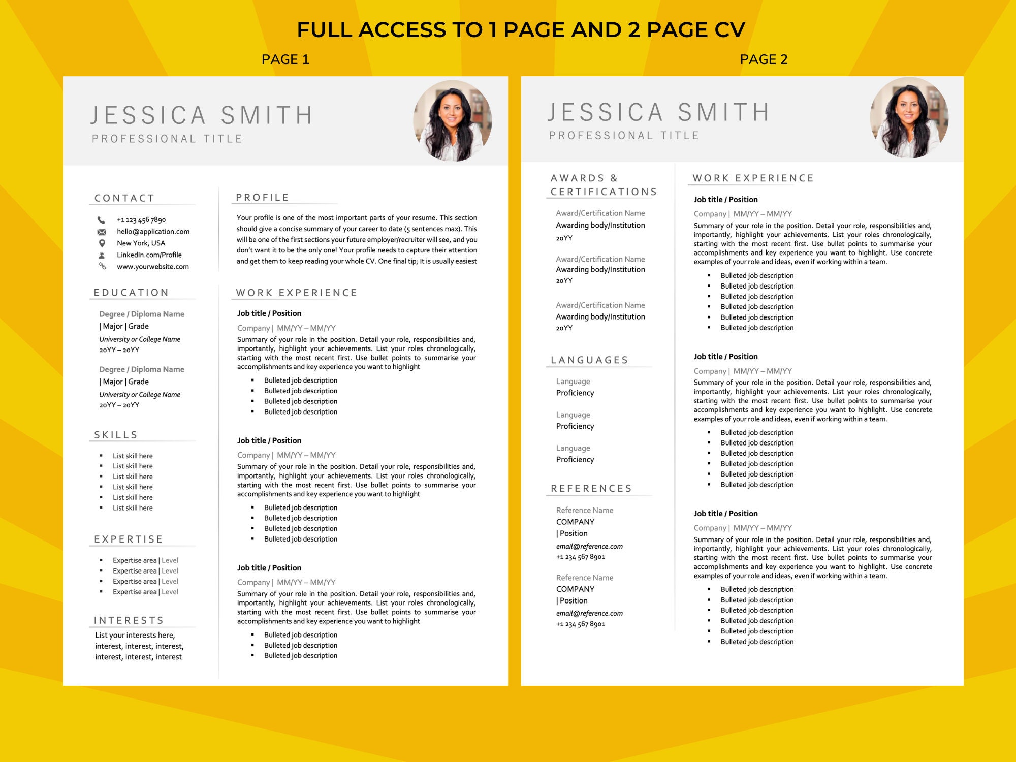 Modèle de CV Mot de CV Modèle de CV professionnel Modèle de CV simple ...