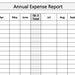 Annual Expense Report Form Business Company Personal Expense Form Business Office Finances ...