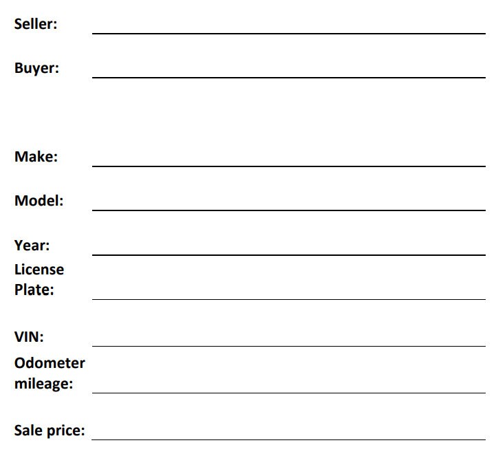 Motorcycle Bill of Sale Motorbike Quadbike Sale Contract Auto ...