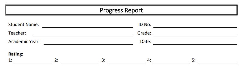 Progress Report Template Personal & Group Project Task Progress Form Track Current Progress ...