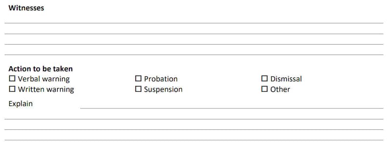 Employee Incident Report Form Accident at Work Form Employee Policy ...