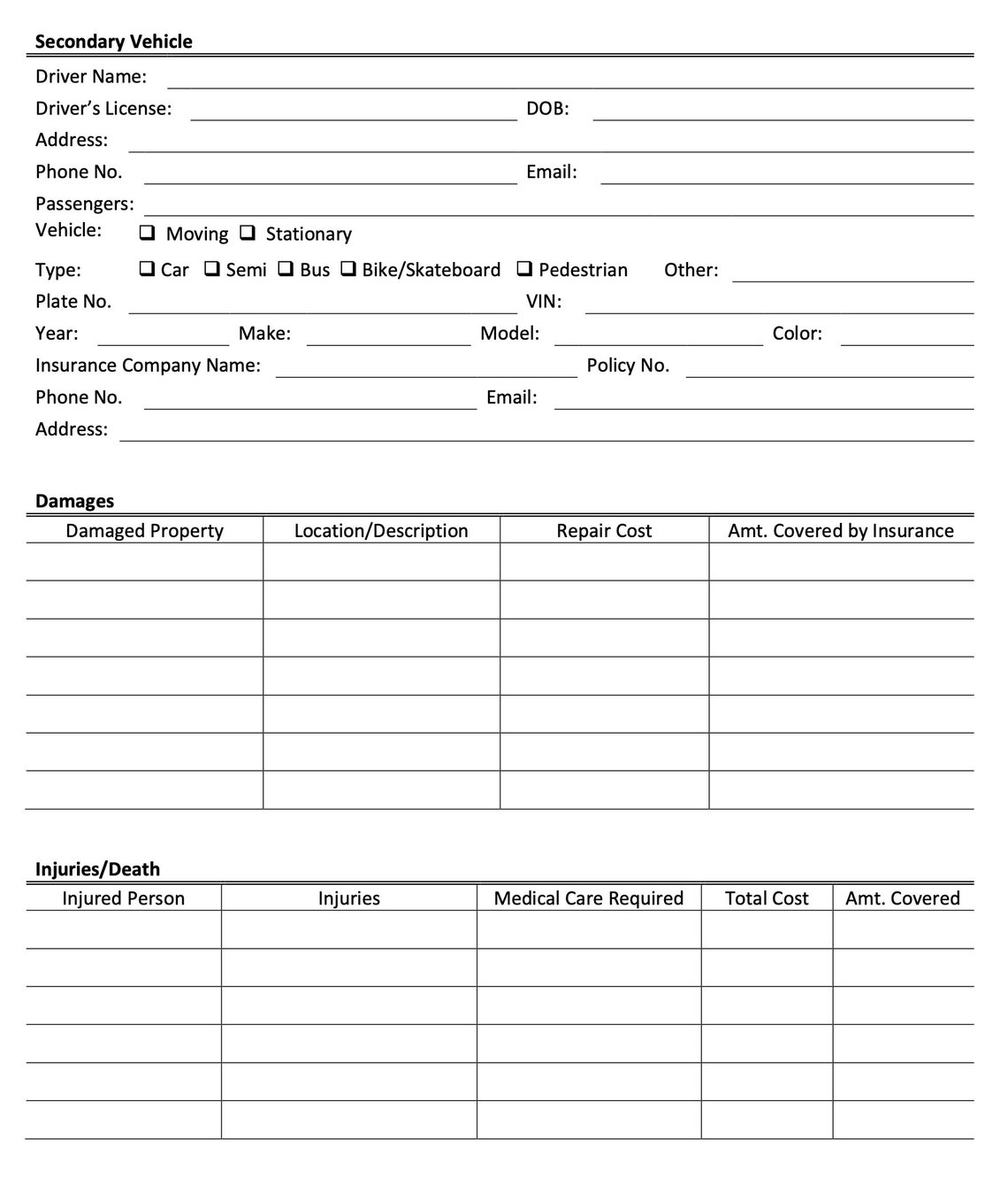 Vehicle Incident Report Insurance Claim Estimate Workshop Technician ...