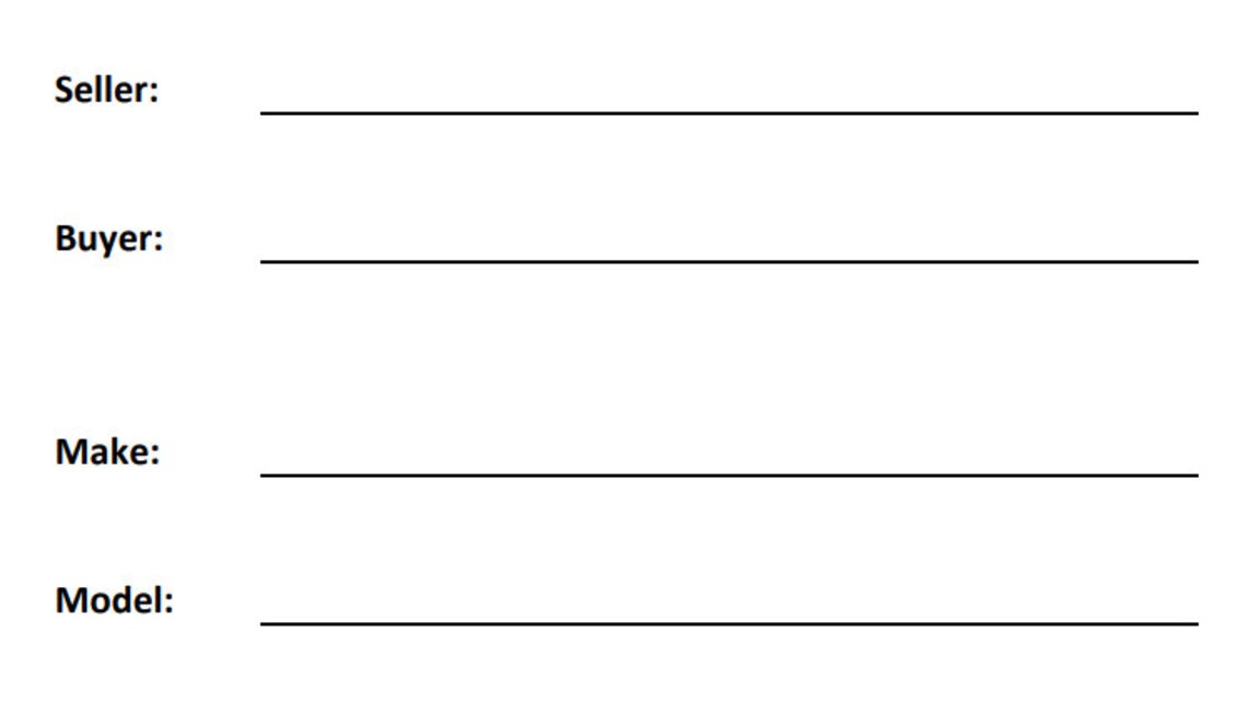 Boat Bill of Sale Motorboat Rowboat Bowrider Sale Contract Boat ...