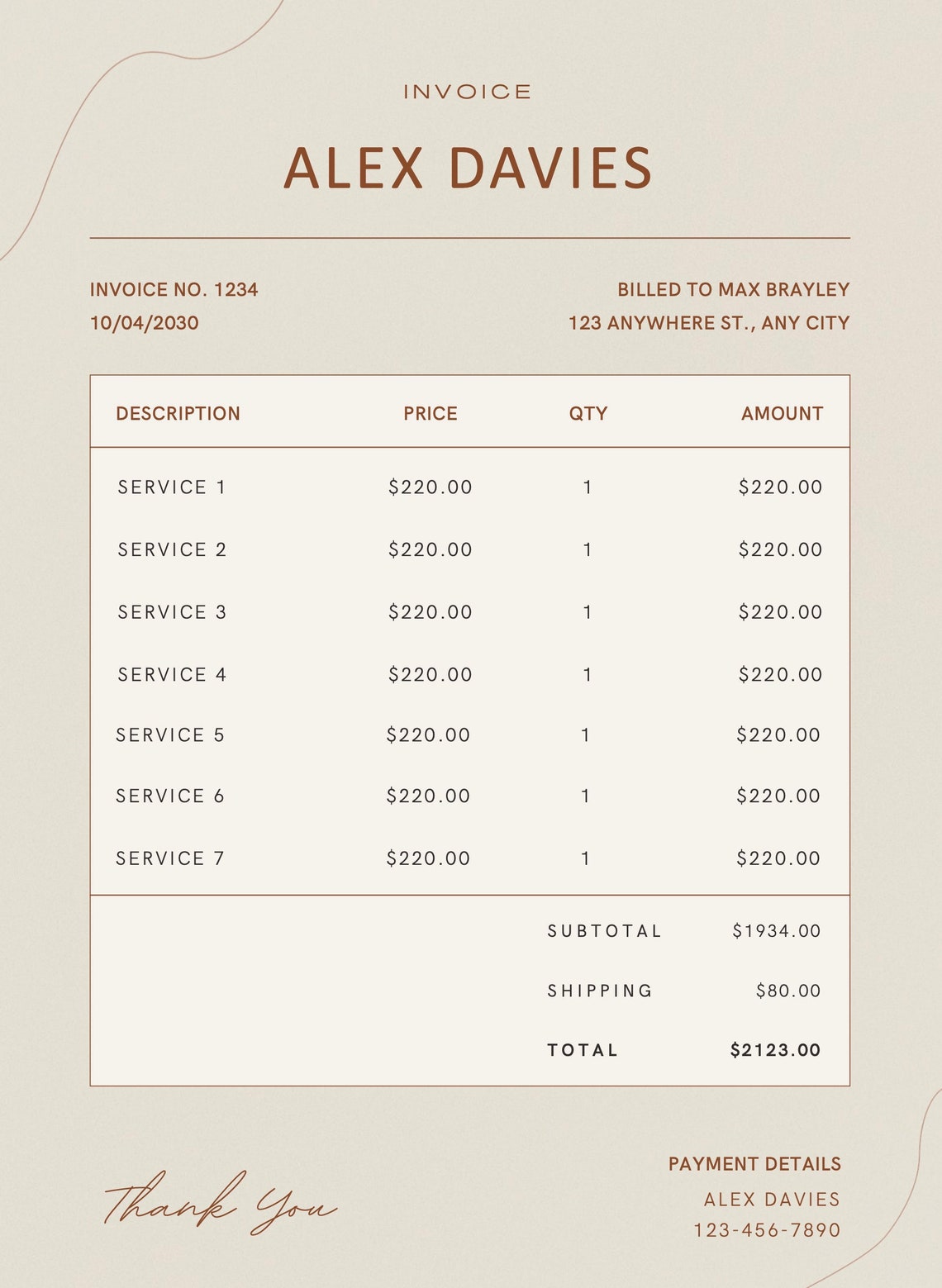 Bill of Sale Invoice Service Product Work Invoice Template Proof of ...