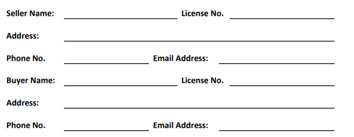 Trailer Bill of Sale Travel Semi Full Truck Sale Contract Auto ...