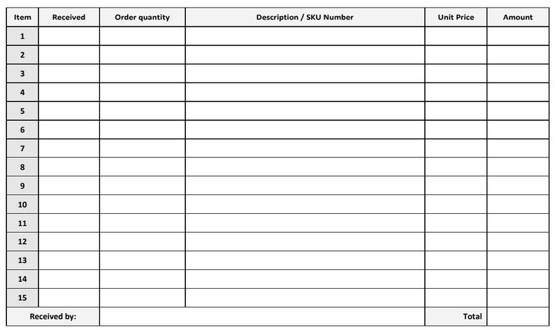 Large Order Form Invoice Service Product Invoice Template Proof of Work ...