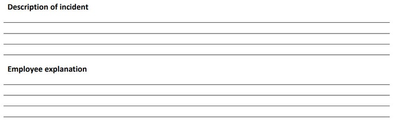 Employee Incident Report Form Accident at Work Form Employee Policy ...