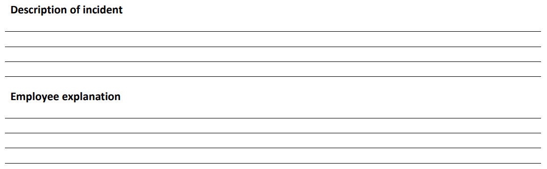 Employee Incident Report Form Accident at Work Form Employee Policy ...