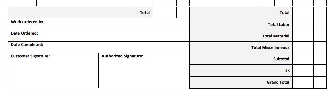 Contractor Work Invoice Service Work Invoice Template Proof of Work ...