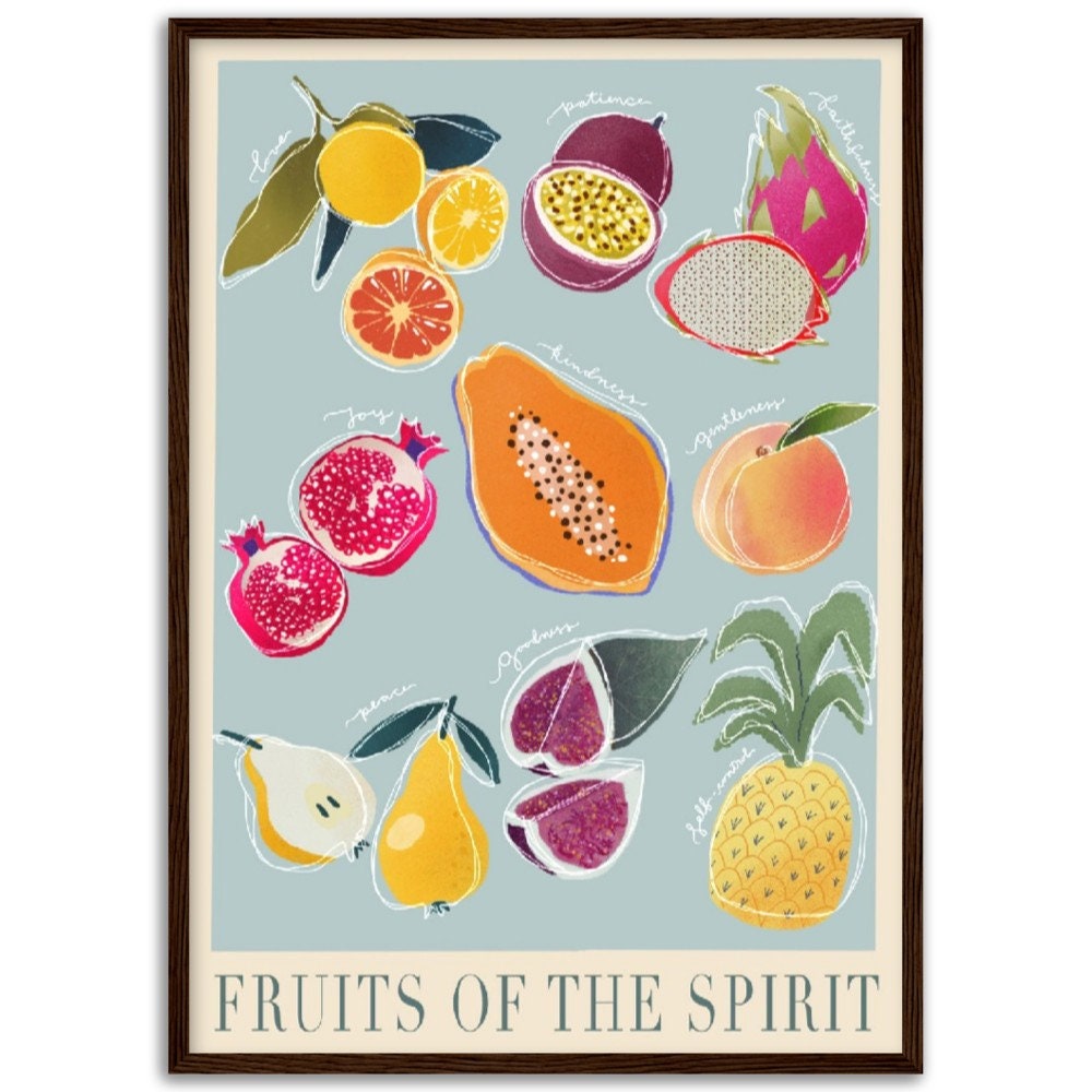 Fruits of the Spirit Printed & Shipped Modern Scripture Decor Bible ...