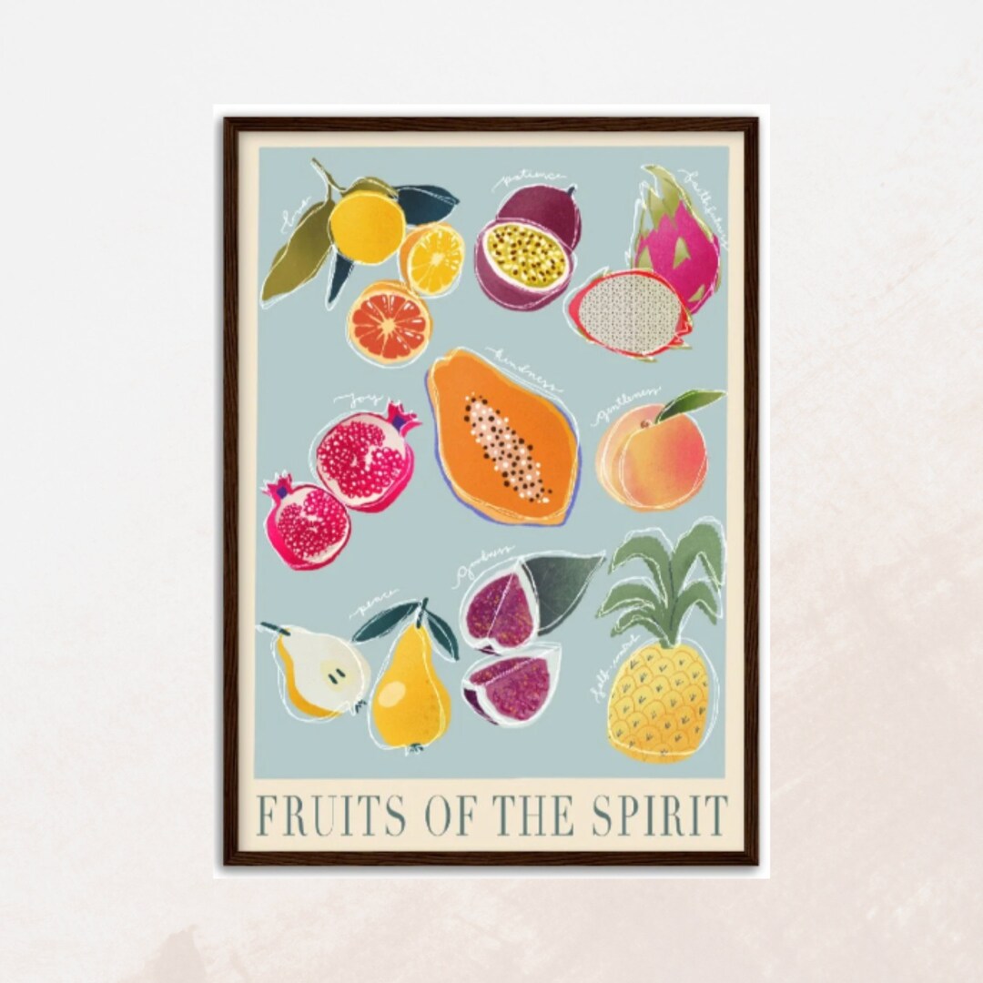 Fruits of the Spirit Printed & Shipped Modern Scripture Decor Bible ...