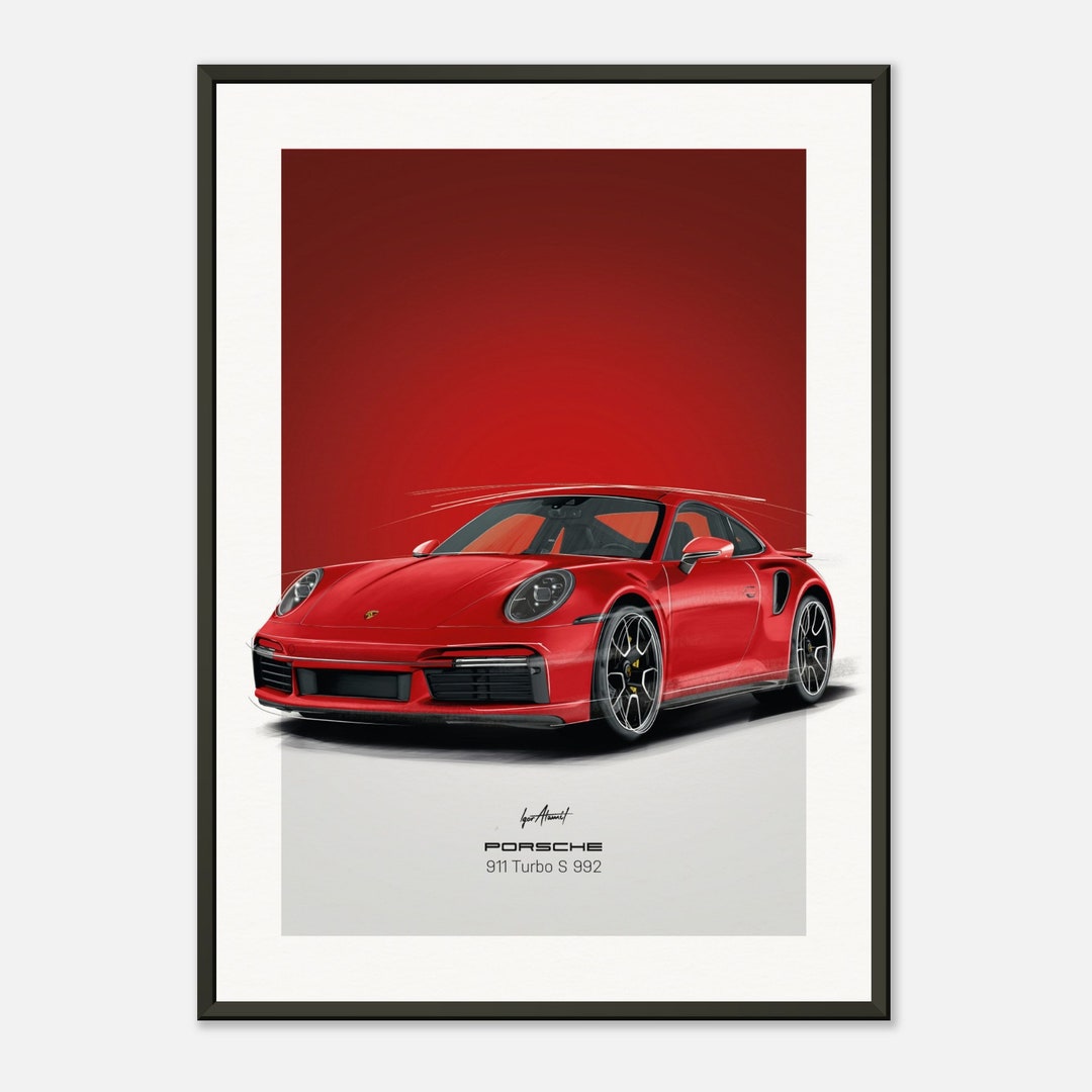 Porsche 911 Turbo S 992 | Red – Poster - Etsy