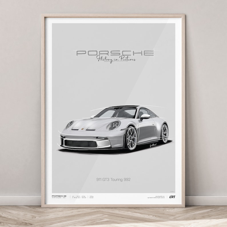 Porsche 911 GT3 Touring 992 – Poster 50 X 70 - Etsy