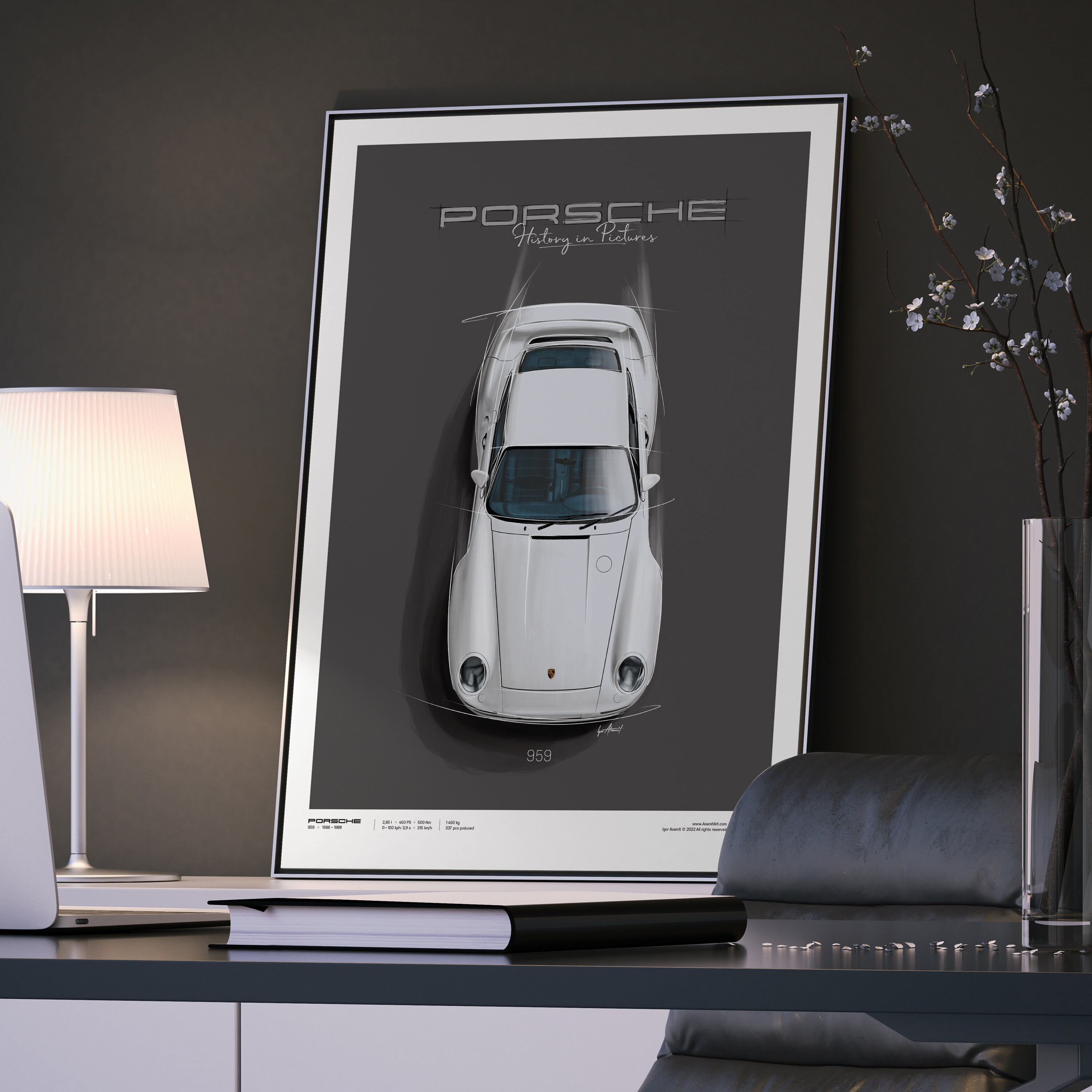 Porsche 959 – Poster 50 X 70 - Etsy