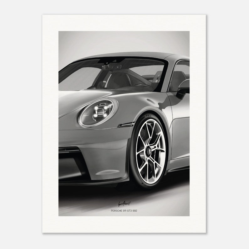 Porsche 911 GT3 992 | Shapes - Poster - Etsy