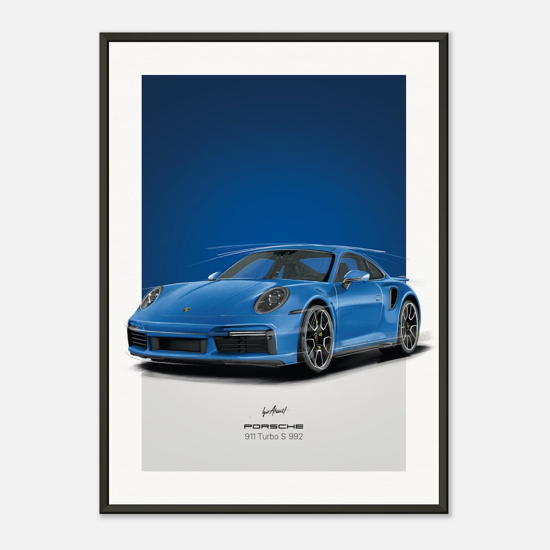 Porsche 911 Turbo S 992 | Blue – Poster - Etsy