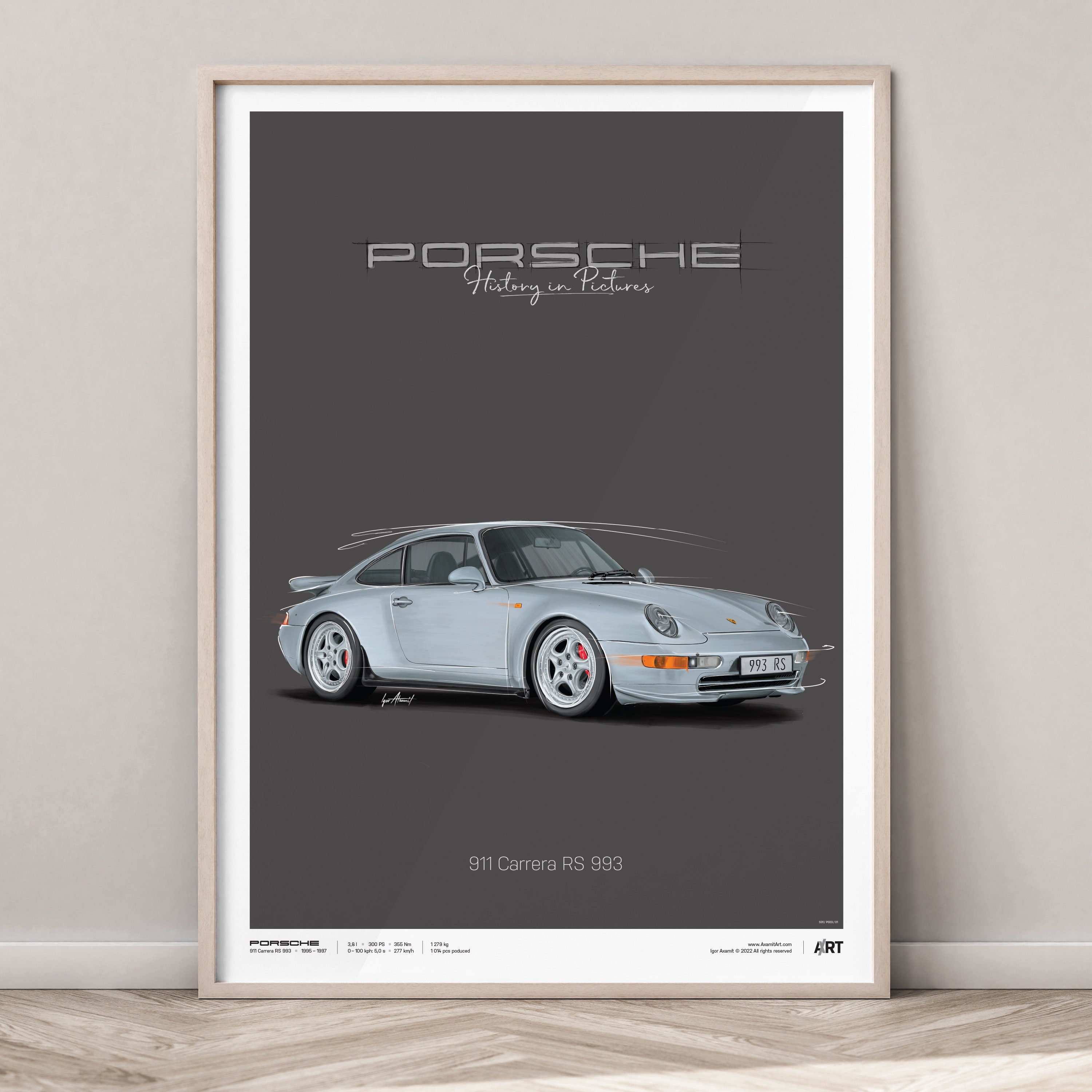 Porsche 911 Carrera RS 993 – Poster 50 X 70 - Etsy