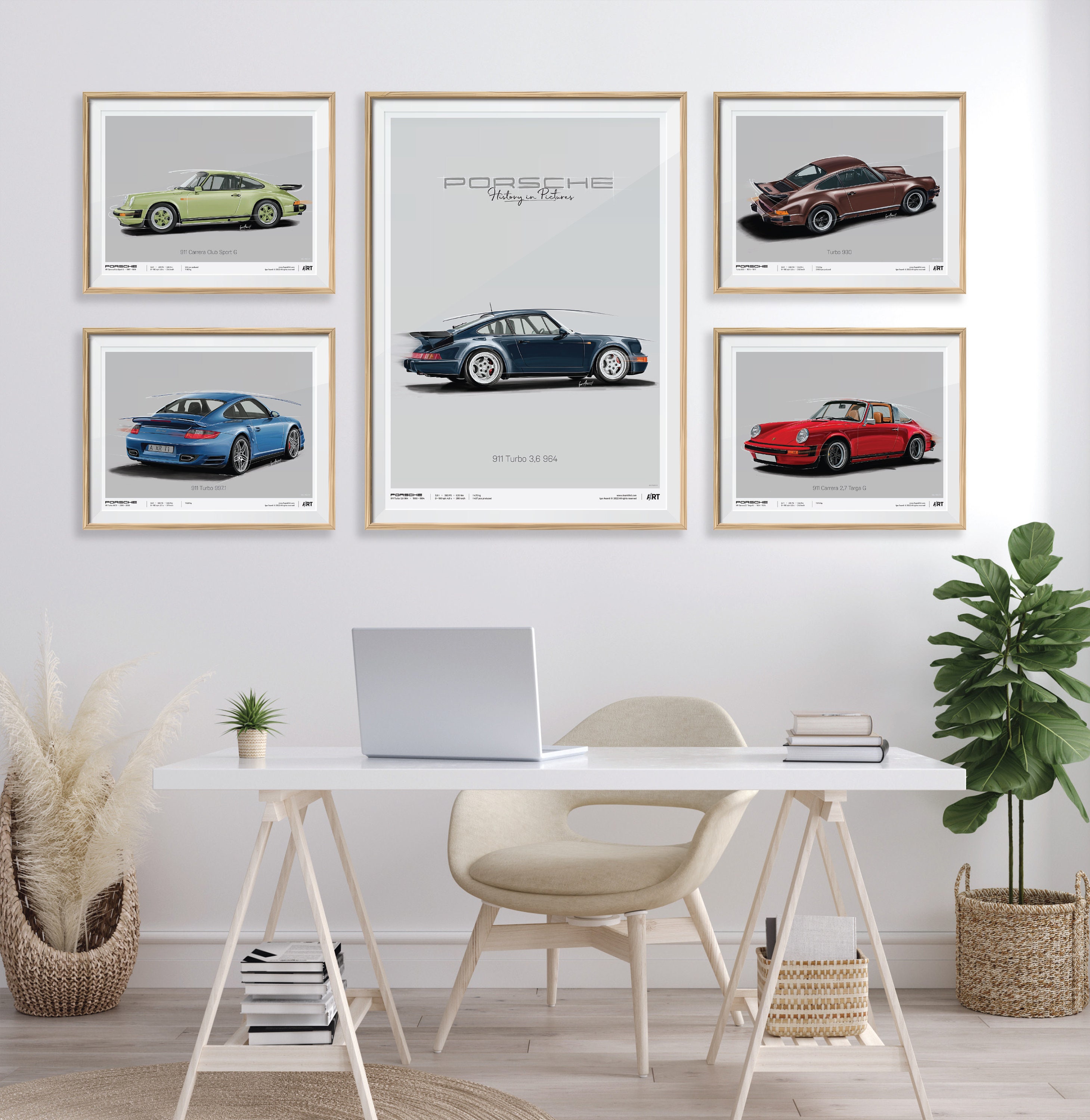 Porsche 911 0 Series – 40 X 30 Cm Posters Digital Ilustration Prints ...