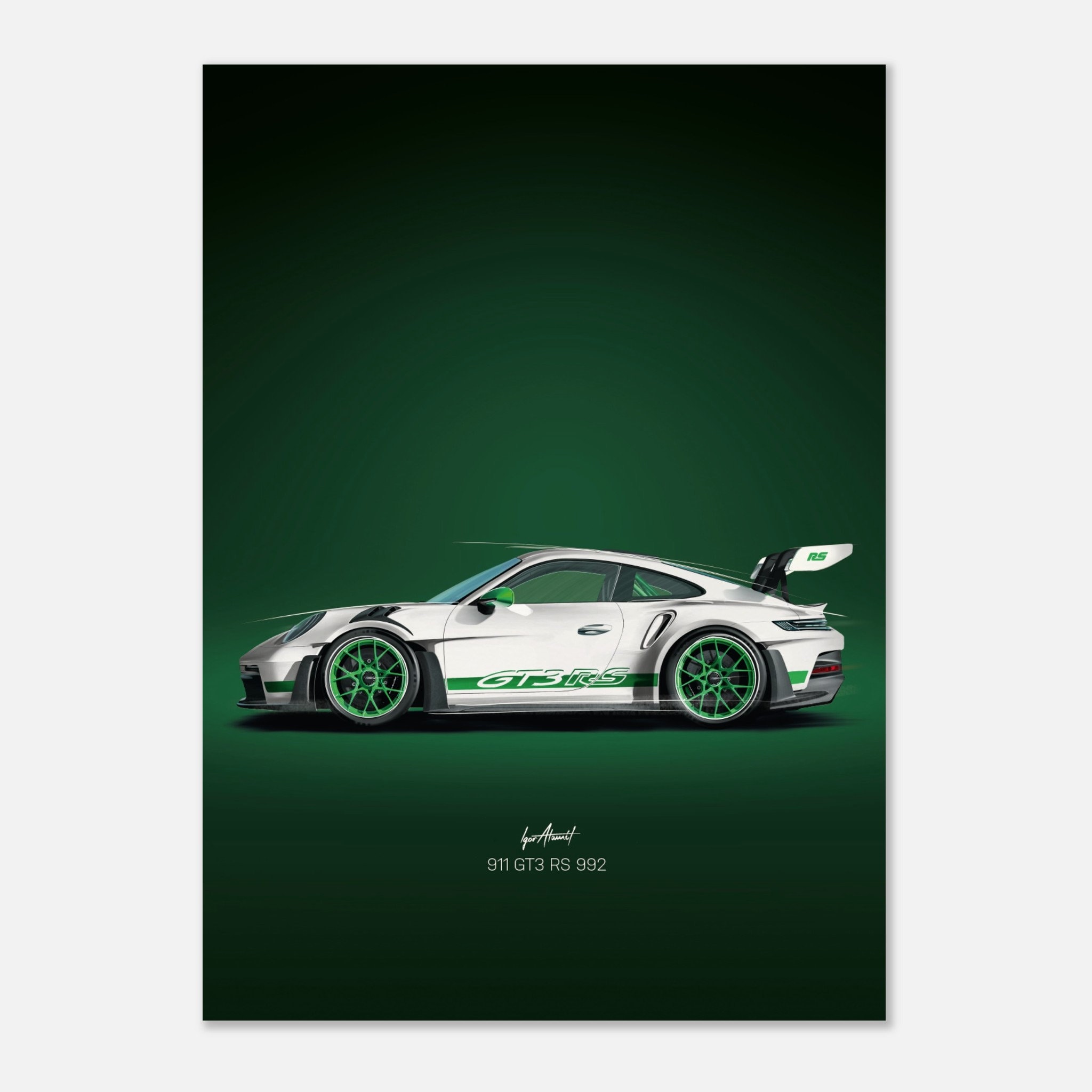 Porsche 911 GT3 RS 992 – Premium Poster - Etsy