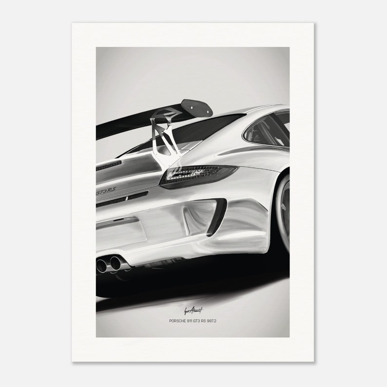 Porsche 911 GT3 RS 997.2 | Back Shapes - Poster - Etsy