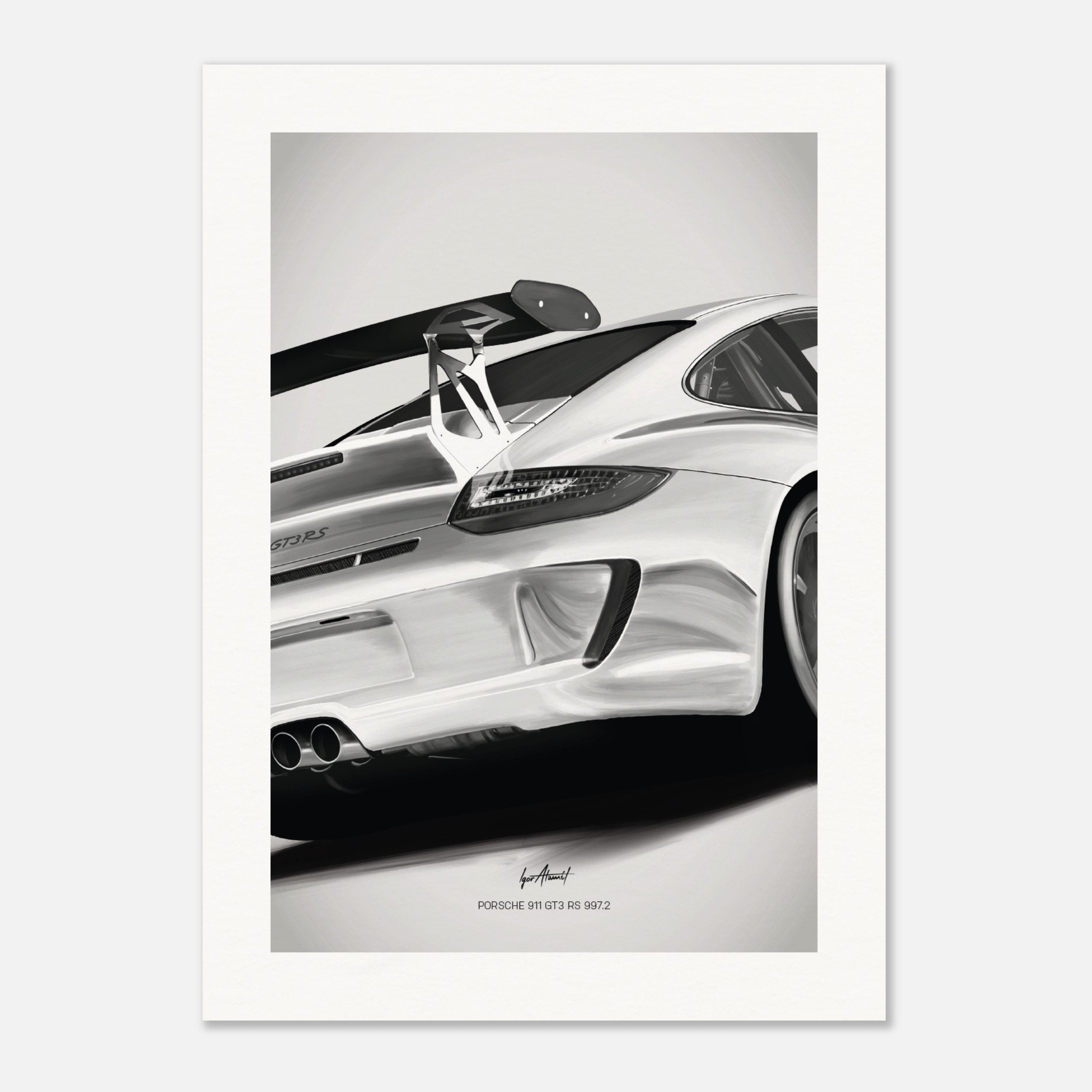 Porsche 911 GT3 RS 997.2 | Back Shapes - Poster - Etsy