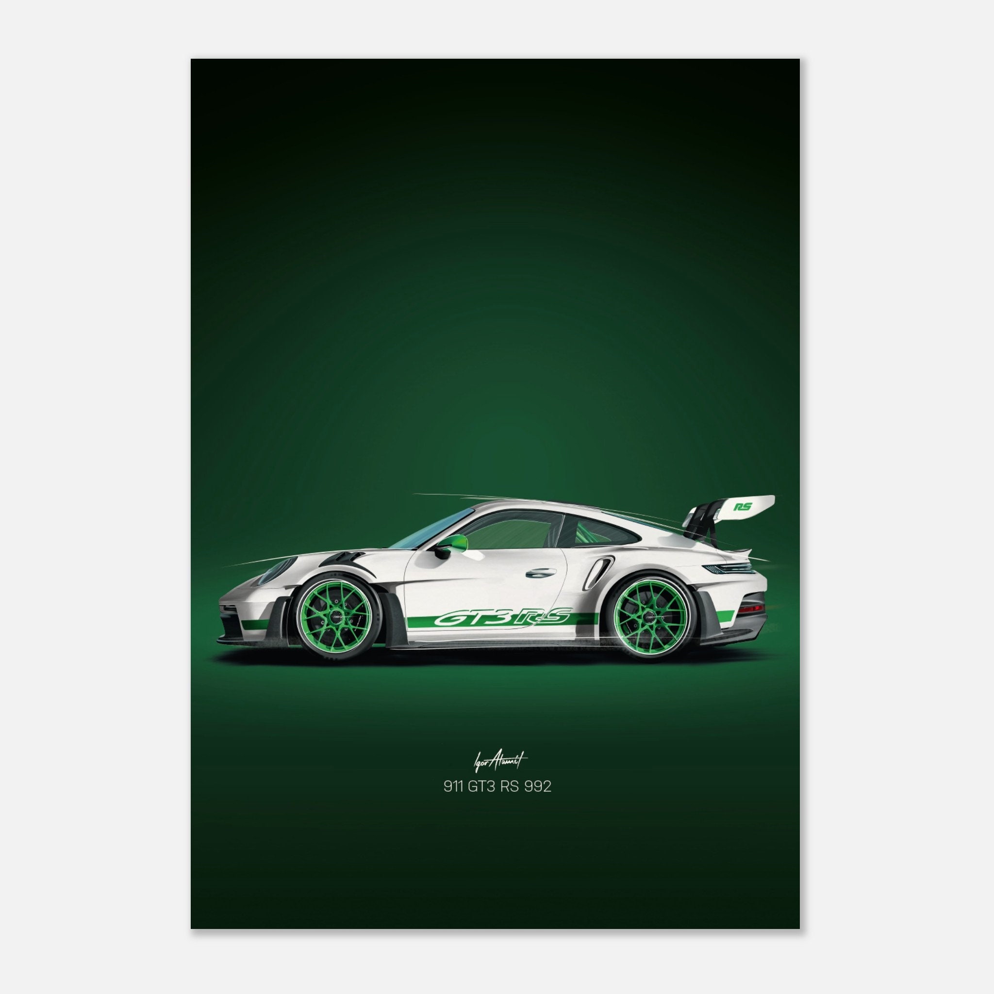 Porsche 911 GT3 RS 992 – Premium Poster - Etsy
