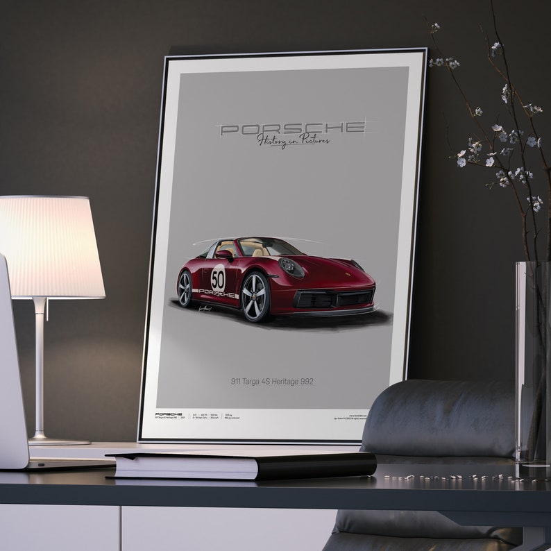 Porsche 911 Targa 4S Heritage 992 – Poster 50 X 70 - Etsy