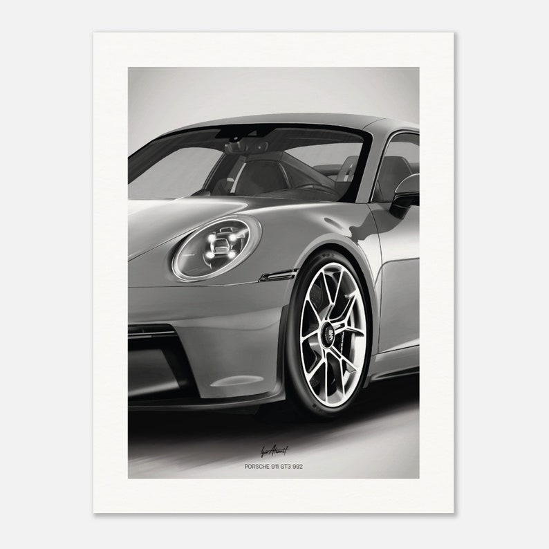 Porsche 911 GT3 992 | Shapes - Poster - Etsy