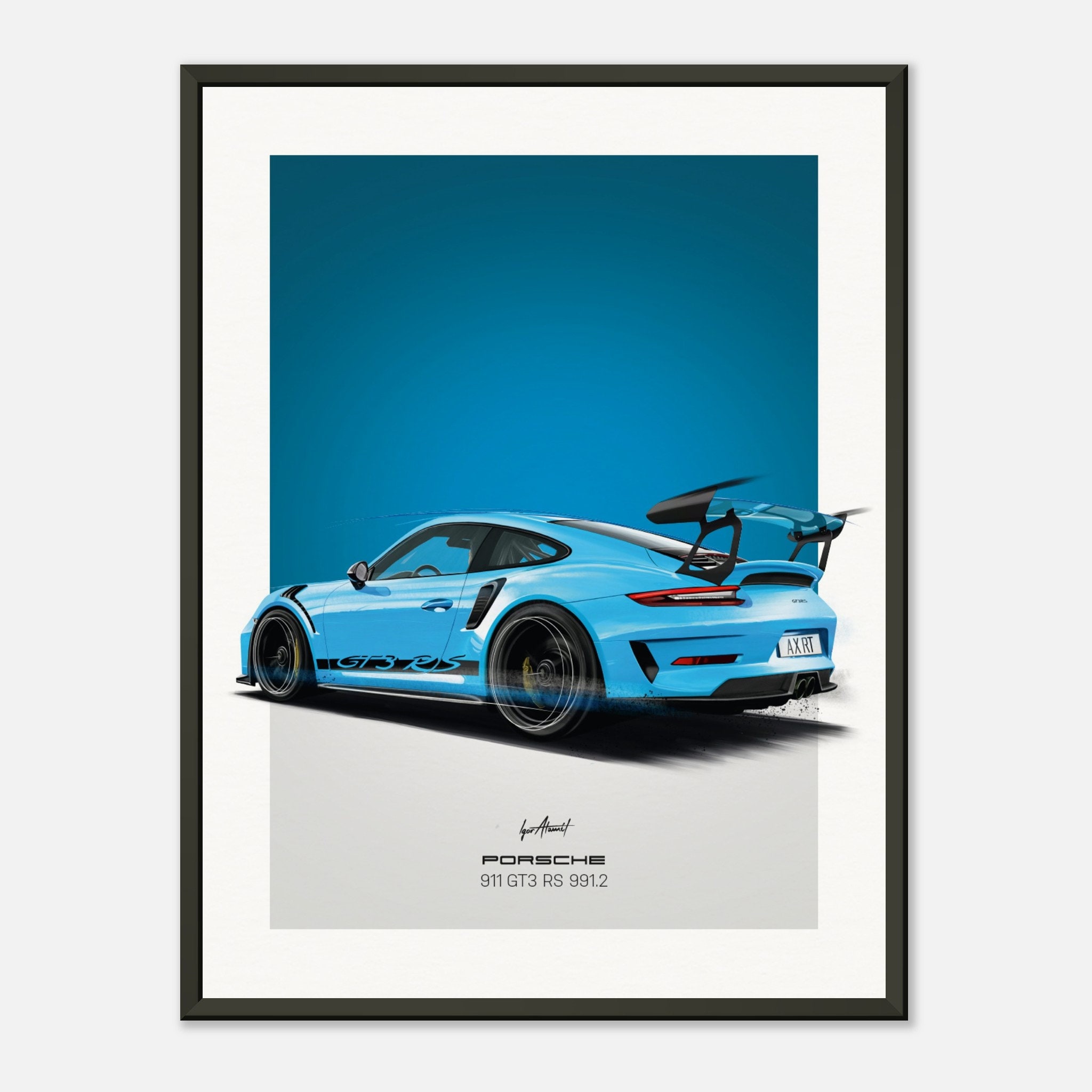 Porsche 911 GT3 RS 991.2 | Blue – Poster - Etsy