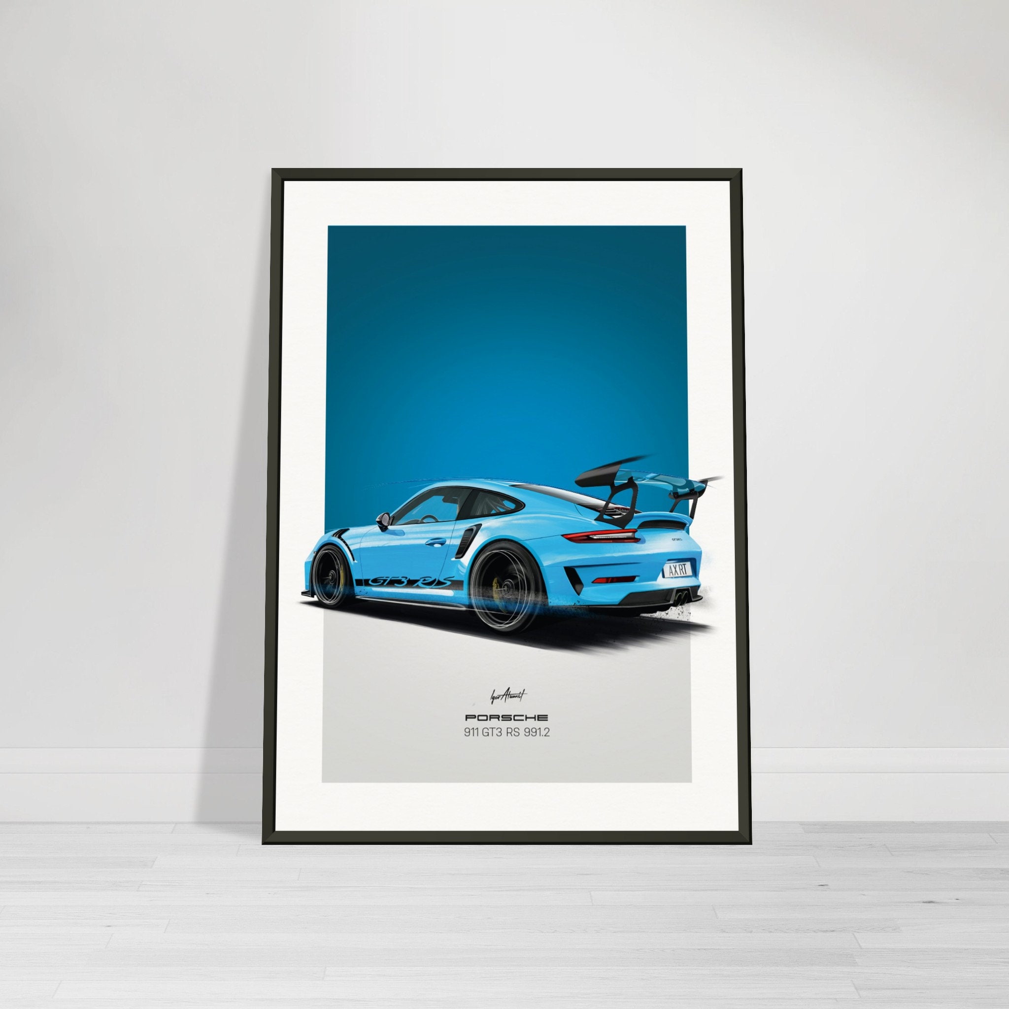 Porsche 911 GT3 RS 991.2 | Blue – Poster - Etsy