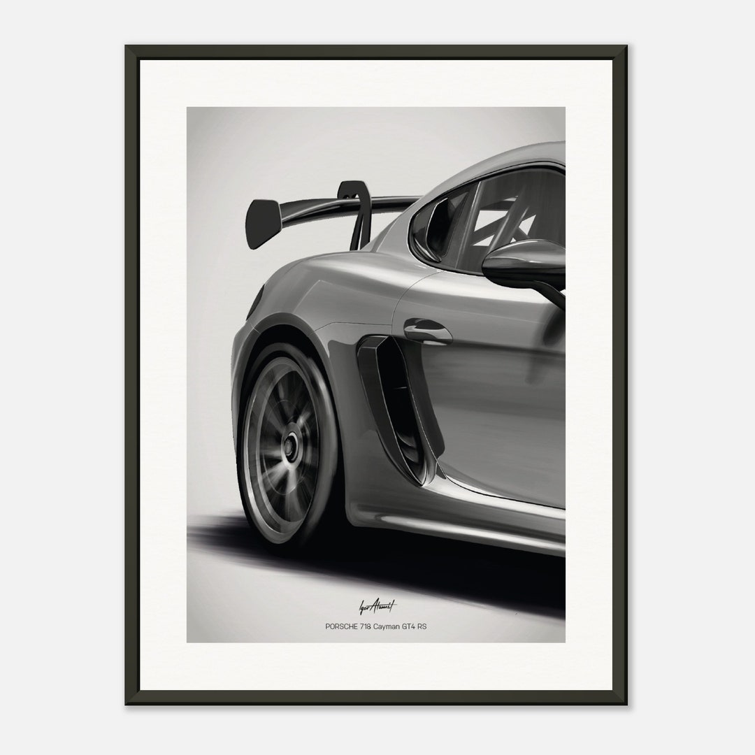 Porsche 718 Cayman GT4 RS | Back Shapes - Poster - Etsy