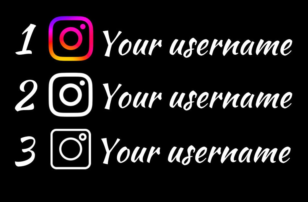 Custom Instagram Vinyl Sticker - Etsy