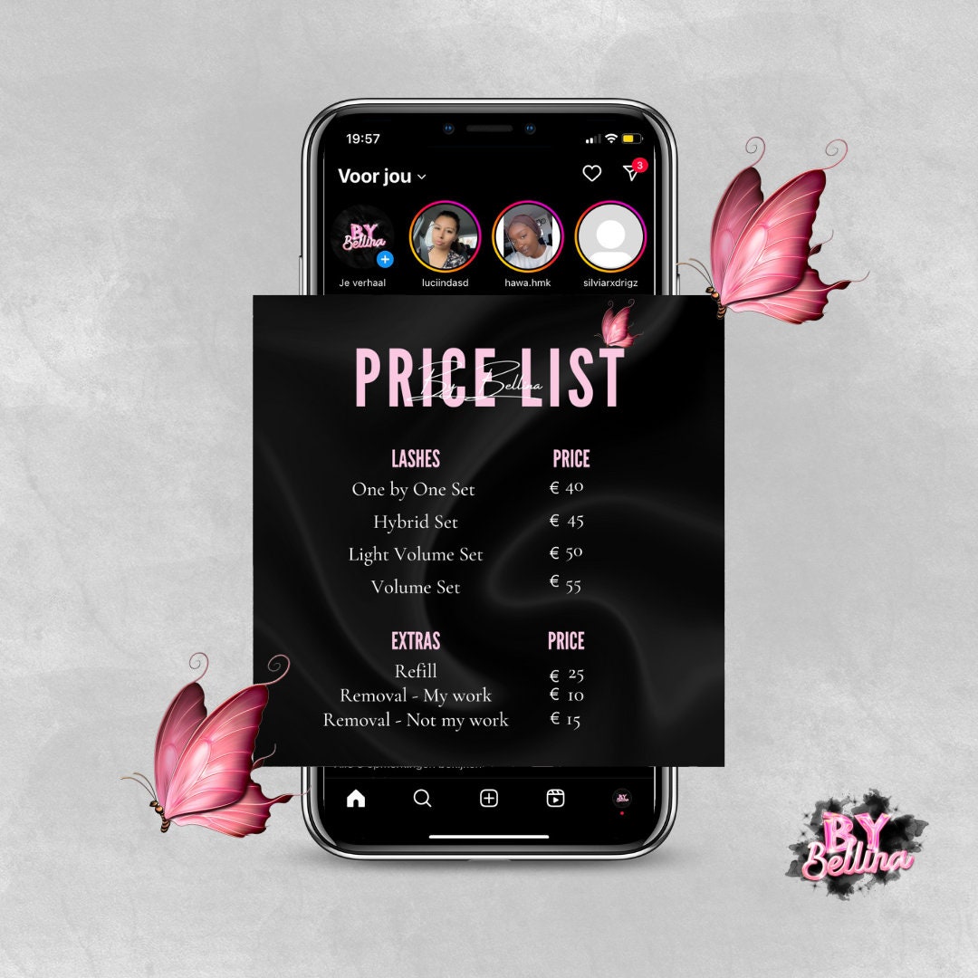 Price List Flyer, Price List Template, Premade Flyer, Social Media Post ...