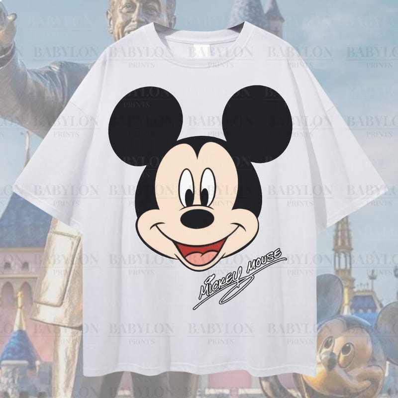 Mickey Front and Back Tee - Etsy UK