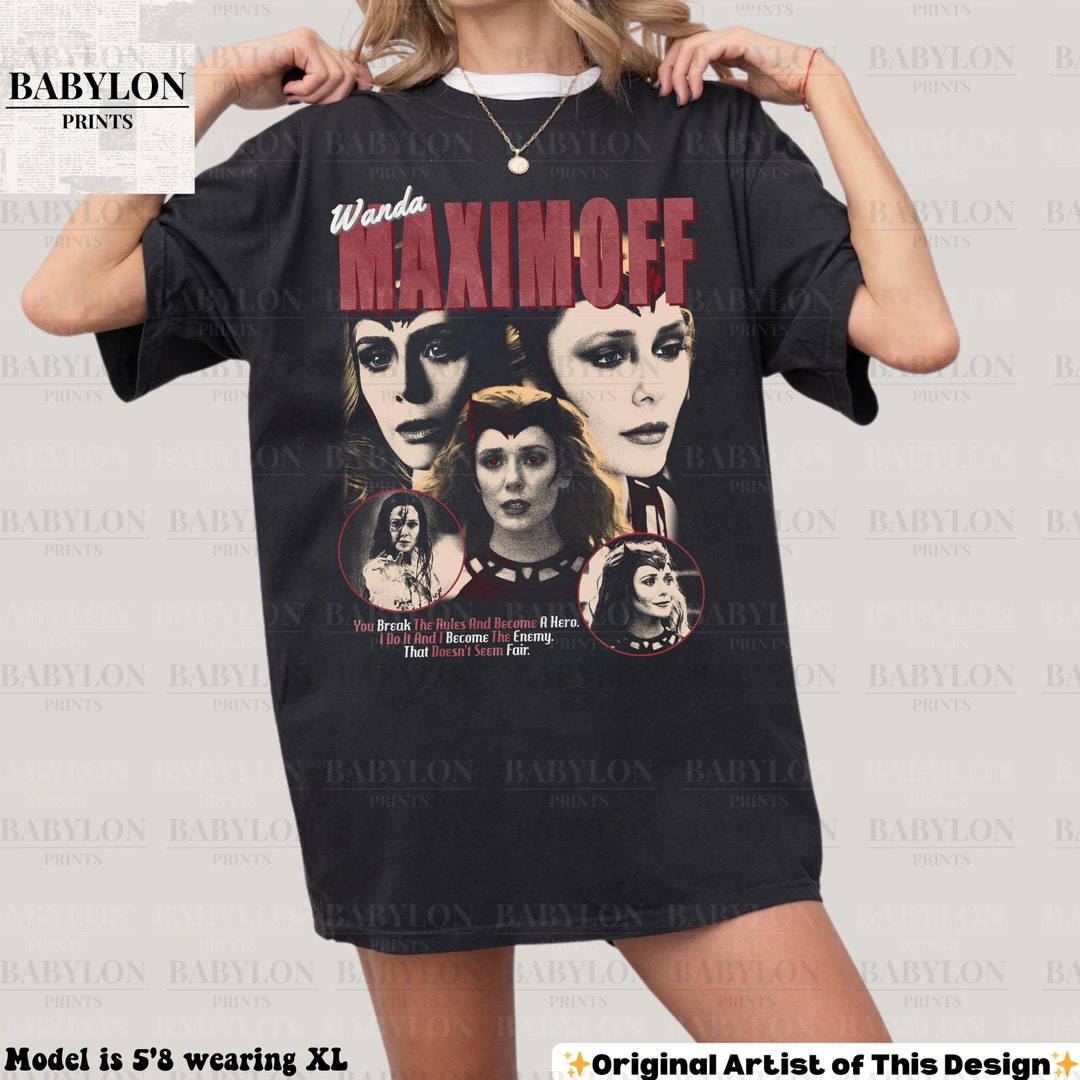 Vintage Wanda Maximoff Shirt Scarlet Witch T-shirt Wanda Vision T-shirt ...