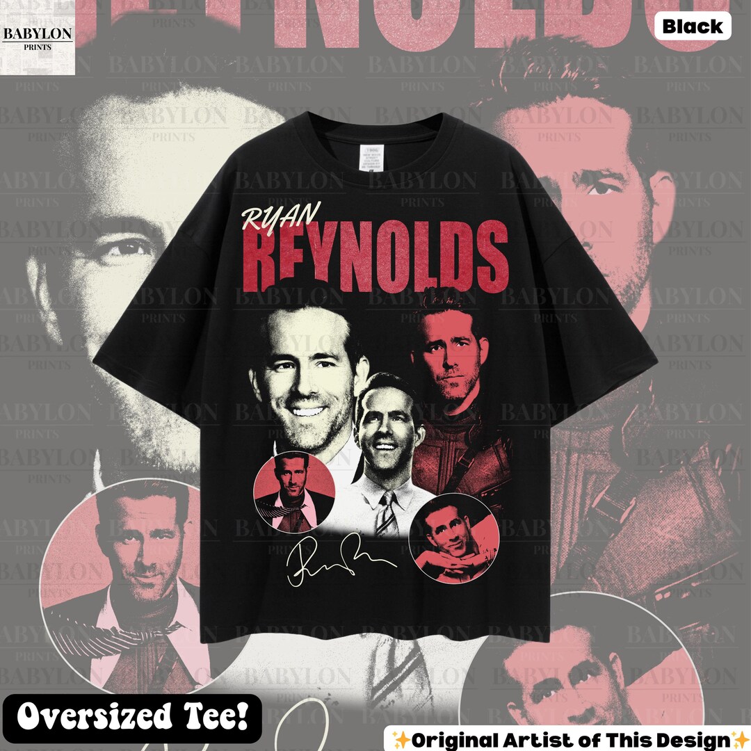 Oversized Ryan Reynolds T Shirt, Ryan Reynolds Fan Tees, Ryan Reynolds ...
