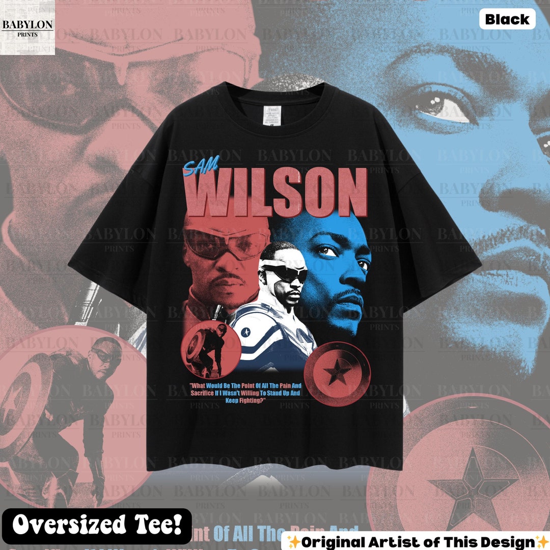 Oversized Sam Wilson Shirt Marvel Captain America Brave New World ...
