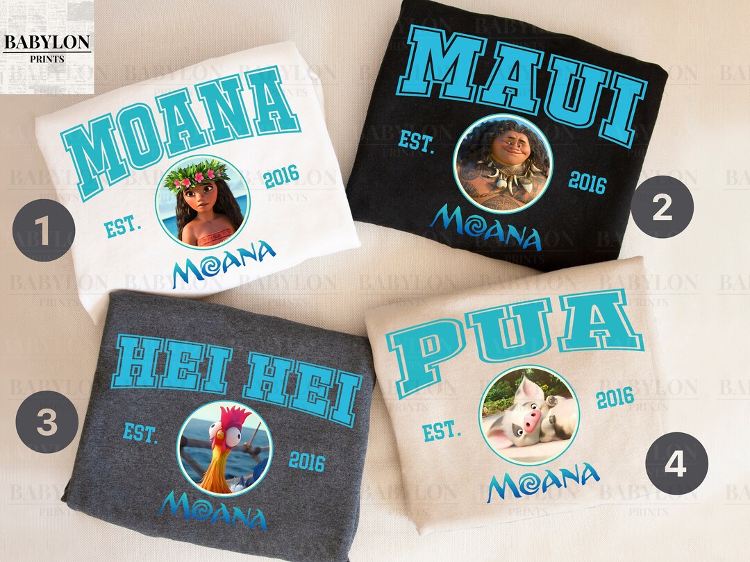 Vintage Disney Moana Characters Squad Group Custom Sweatshirt, WDW ...